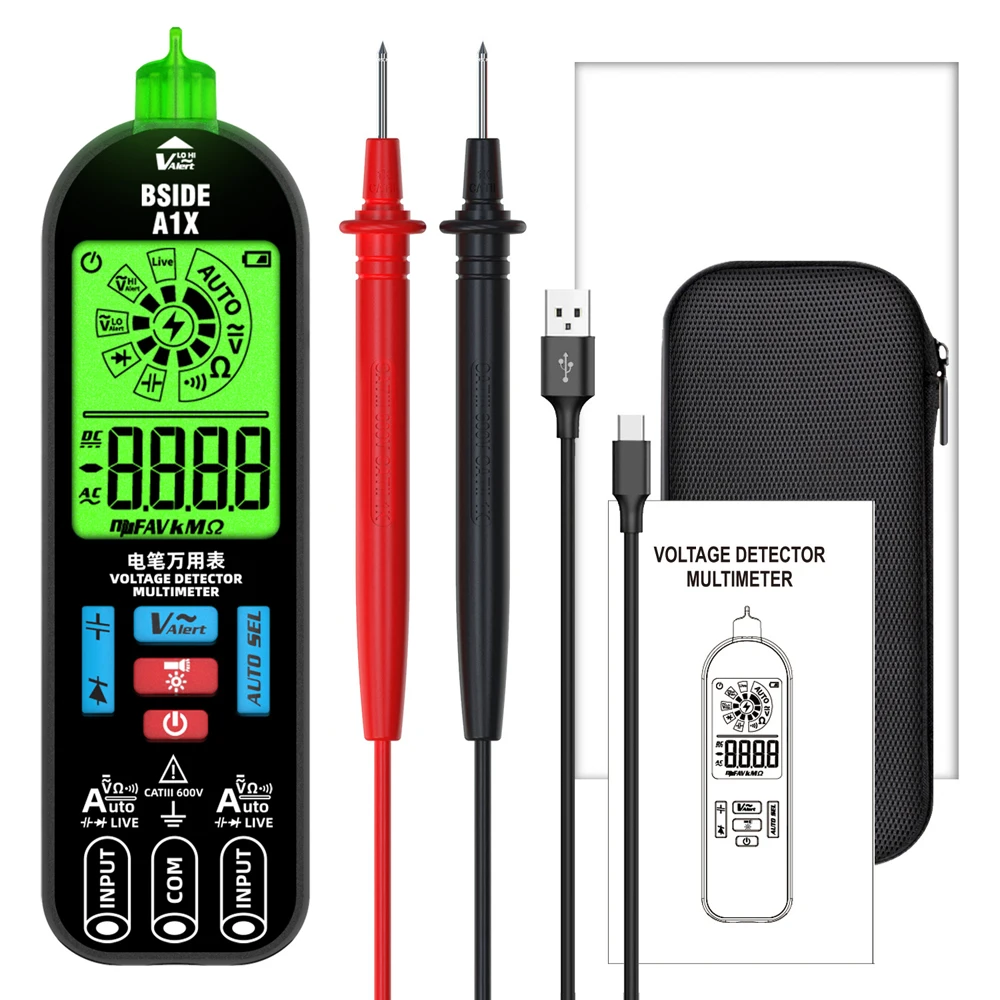 Digital-Multimeter-Electric-Test-Pen-Voltage-Resistance-Diode-Tester ...