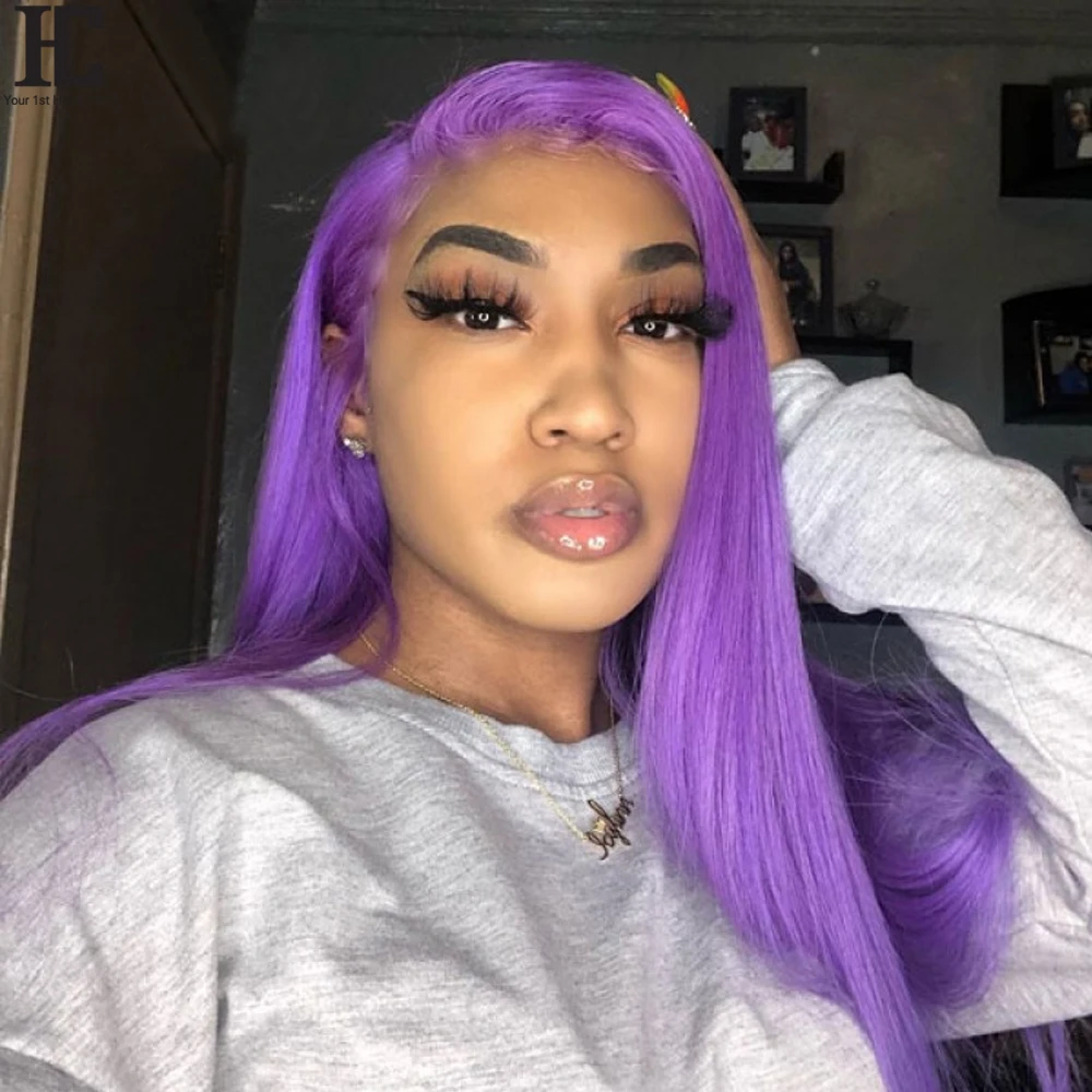 Dark-Purple-Lace-Frontal-Human-Hair-Wig-Colored-Remy-HD-Transparent ...