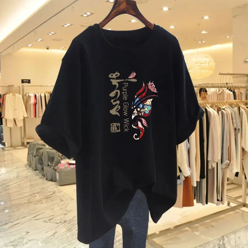Women-Cloting-Summer-Top-Casual-Basic-Tees-Chinese-Style-Peking-Opera ...