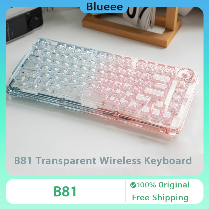 Firstblood-B81-Mechanical-Keyboard-Transparent-81-keys-Tri-Mode-2-4G ...