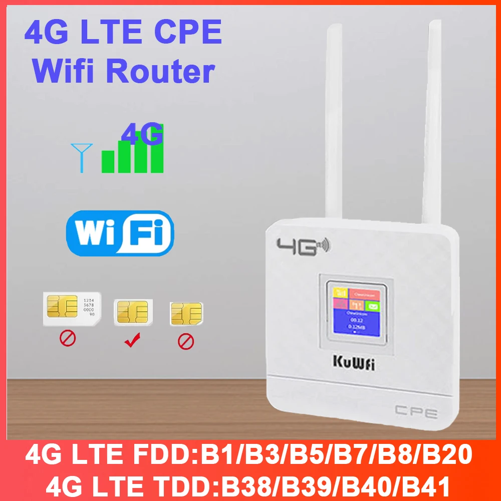 KuWfi-4G-LTE-Router-300Mbps-Wireless-Wifi-Router-CAT4-4G-CPE-Router ...