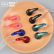 NiceHCK YD30 L 플러그 HD 마이크 음악 이어버드, 복합 다이내믹 플랫 헤드 하이파이 이어폰, 베이스 보이스 IEM ...