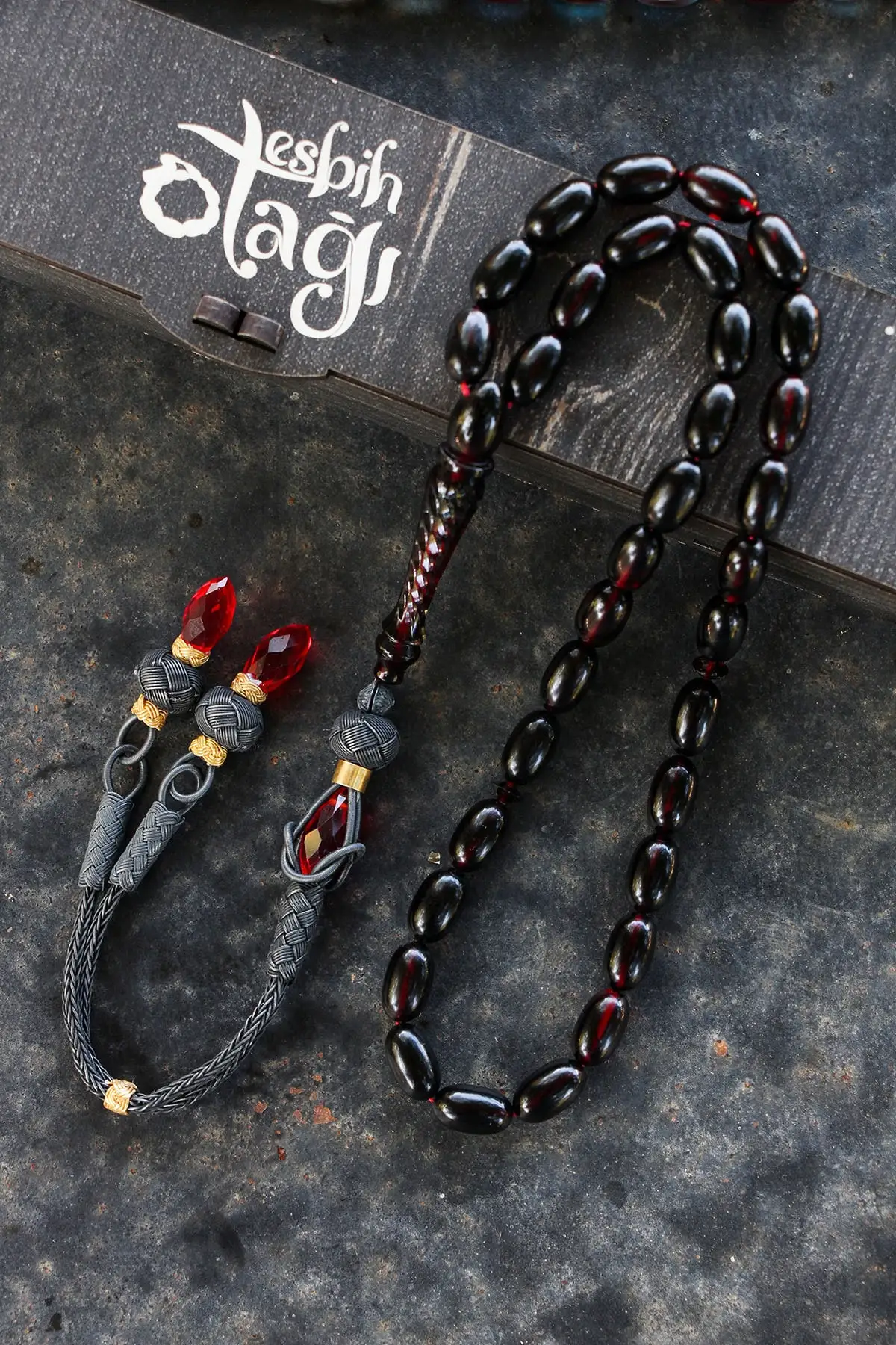 Kalemkar-Series-Silver-Kazaz-Tasseled-Fire-Amber-Men-s-Rosary-Tasbih ...