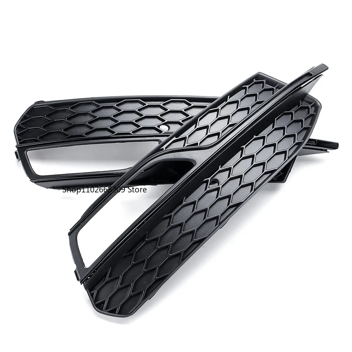 Chrome-Black-Car-Front-Lower-Fog-Light-Grill-Cover-Fog-Lamp-Grille ...