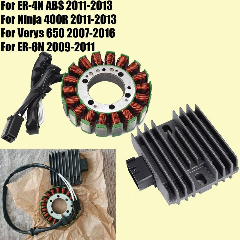 Stator Coil Gasket & Regulator Rectifier For Kawasaki Ninja 400R Ninja ...