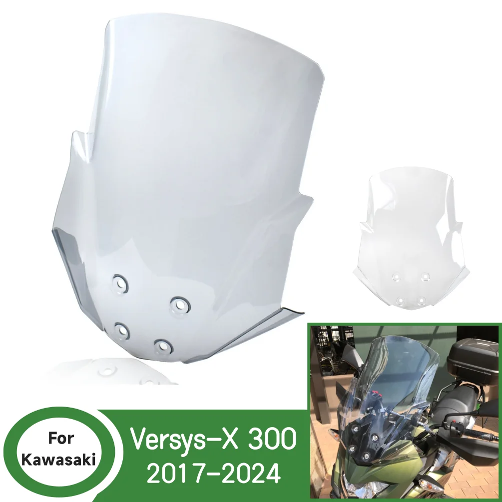 Versys-X300-Front-Wind-Screen-Shield-Air-Deflectors-For-Kawasaki-Versys ...