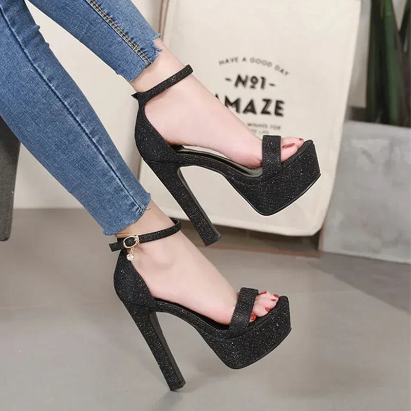 New Summer Sexy Women High Heels Sandals Fashion Stripper Shoes Party ...