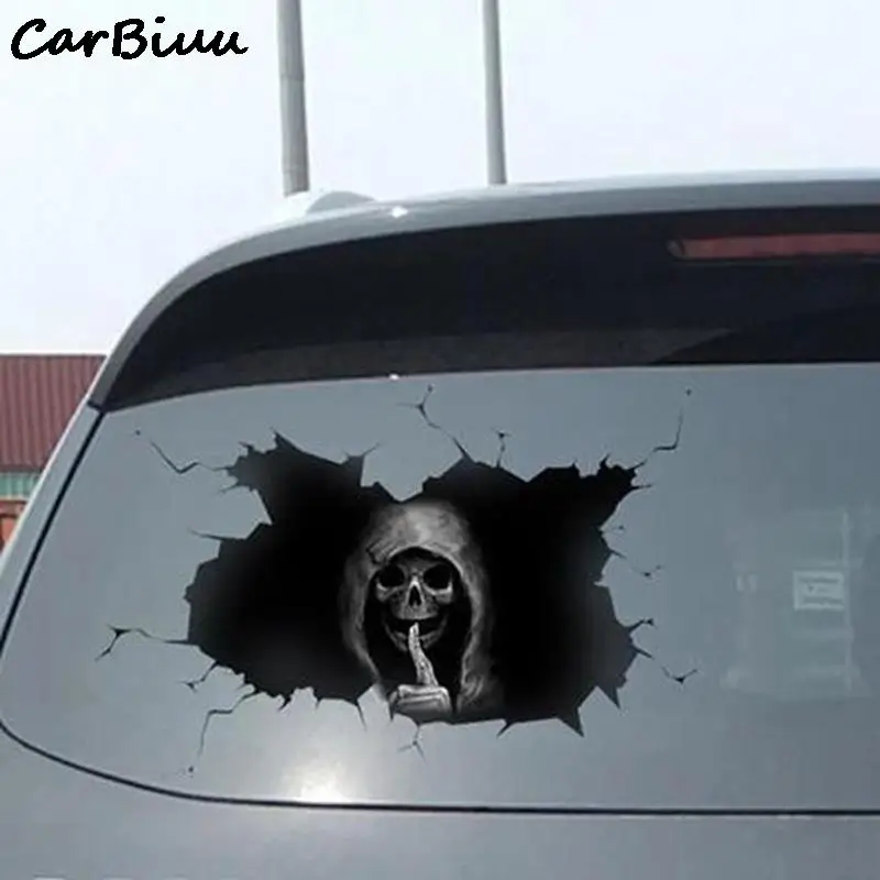 1-Piece-Car-Stickers-Personalized-Skull-Glass-Styling-Waterproof ...