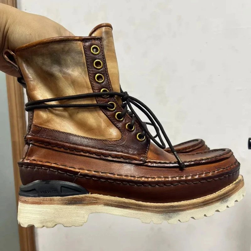 2024aw-High-Street-Visvim-Male-Comfortable-Boots-Men-s-Genuine-Leather ...