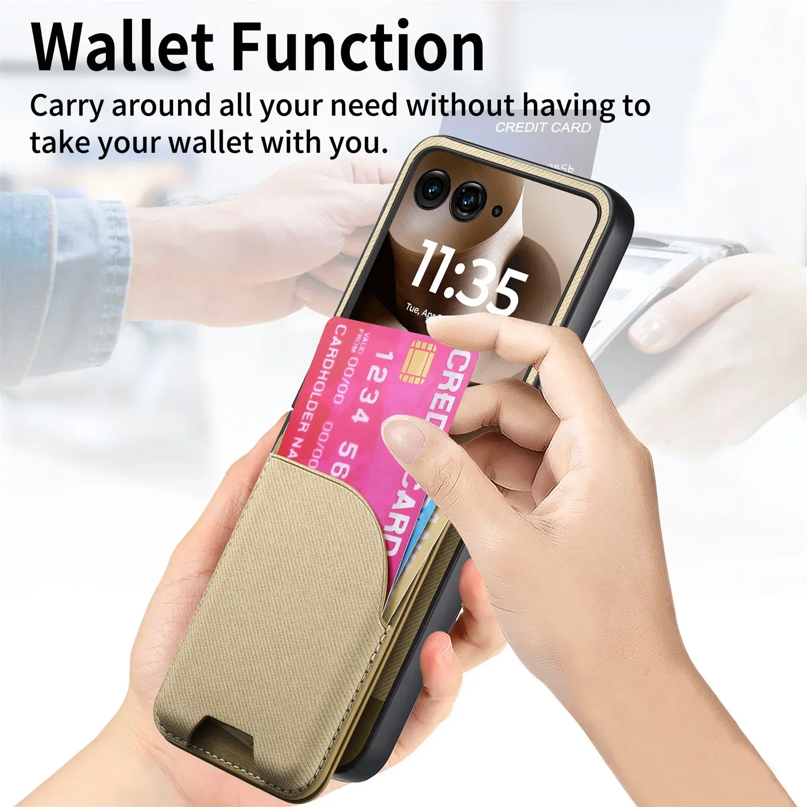 Leather Wallet Card Holder Phone Case with Magnetic Bracket for ...