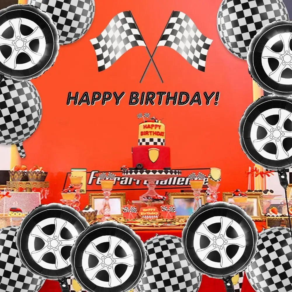 5Pcs-Racing-Wheel-Balloons-Foil-Tire-Balloon-Birthday-Balloons-Race-Car ...