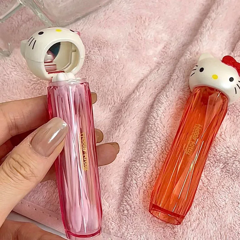 Kawaii-Sanrio-Hello-Kitty-Toothpick-Box-Anime-Travel-Portable-Cotton ...