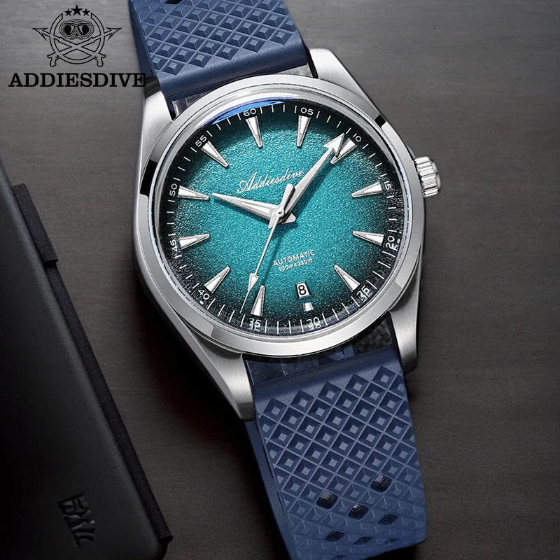 ADDIESDIVE NEW Gradient Blue Automatic Mechanical Watches Waterproof ...