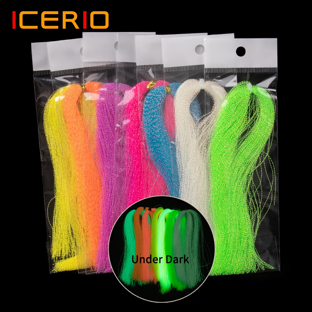 ICERIO-Luminous-Colorful-Flashabou-Holographic-Tinsel-Fly-Fishing-Tying-Crystal-Flash-String-Jig ...