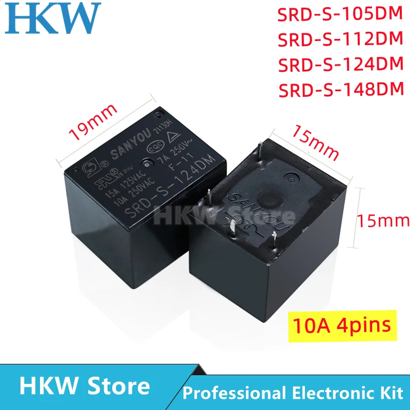 10pcs Relay SANYOU SRD-S-105DM SRD-S-112DM SRD-S-124DM SRD-S-148DM 5V ...