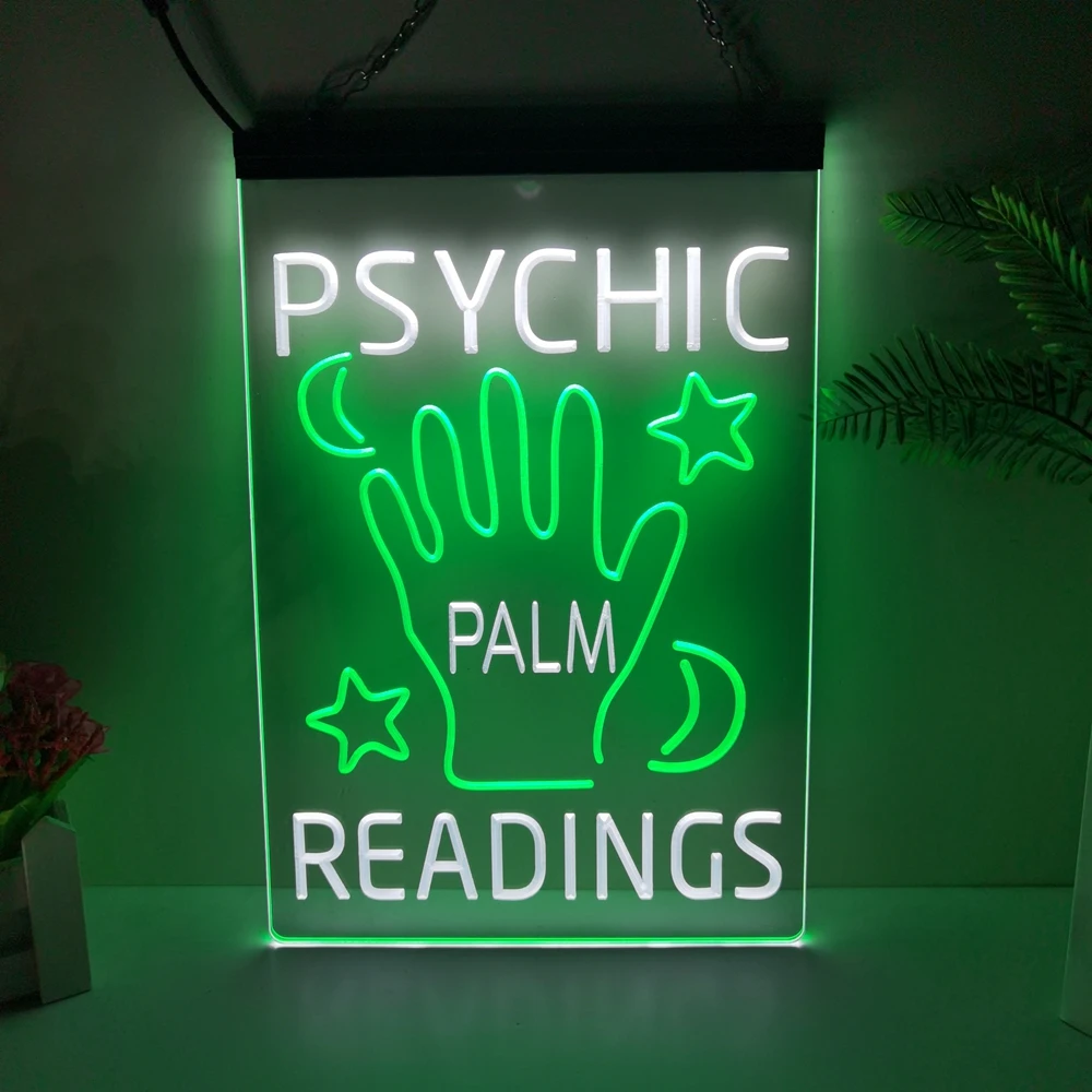 Psychic Palm Readings LED Neon Sign Home Decor New Year Wall Wedding ...