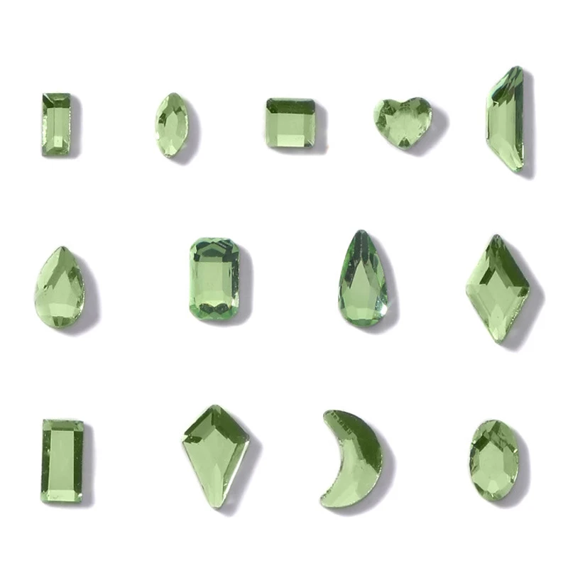 Peridot-20pcs-Nails-Art-Decorations-Diamond-Strass-Flatback-Mix-shapes ...