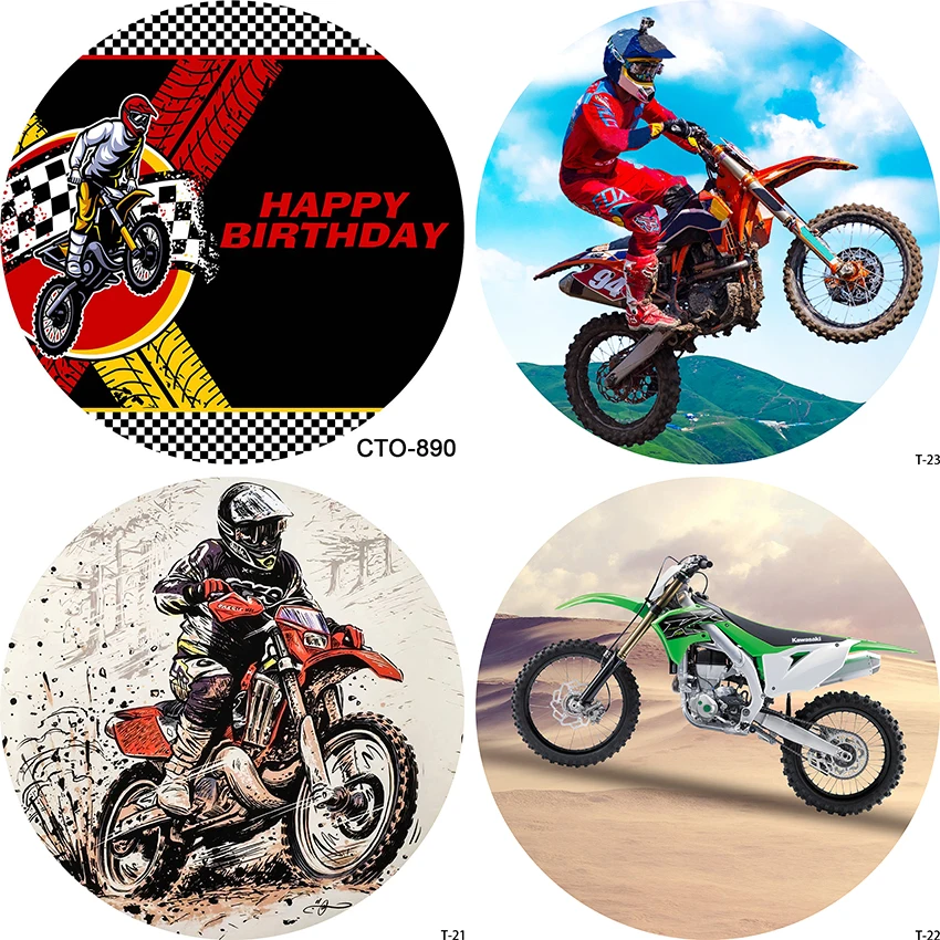 Motocross-Photography-Round-Background-Blue-Balloons-Decor-Motorcycle ...