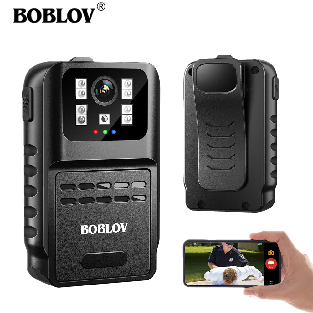 Boblov 1080P 적외선 야간 투시경 미니 Wifi 카메라와 자전거 브래킷 경찰 캠코더 오토바이 자전거 카메라 웨어러블 ...
