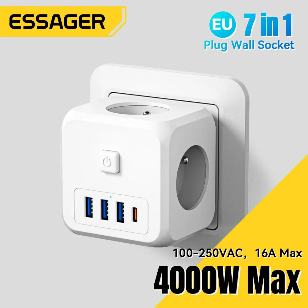 Essager European Wall PlugEuropean Charging SocketEuropean Conversion ...
