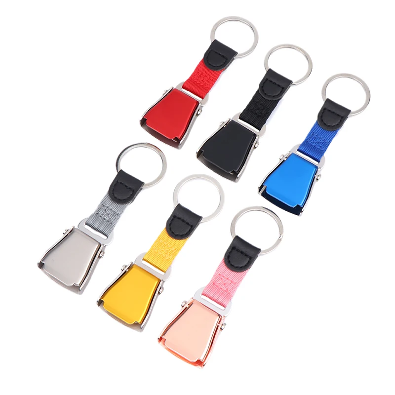 1PC-Mini-Safety-Seatbelt-Plane-Buckle-Keychain-Strap-Key-Chain-For ...
