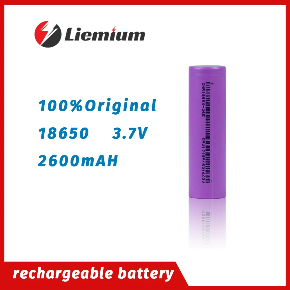 New-18650-Battery-3-7V-2600mAh-Max-discharge-20A-18650-Lithium-Rechargeable-Batteries-For ...