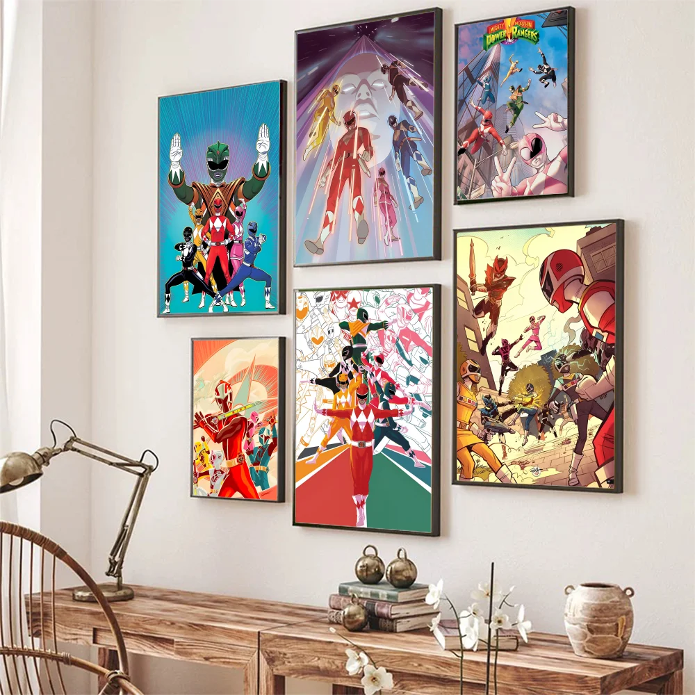 Power-R-Rangers-Poster-Self-adhesive-Art-Poster-Retro-Kraft-Paper ...