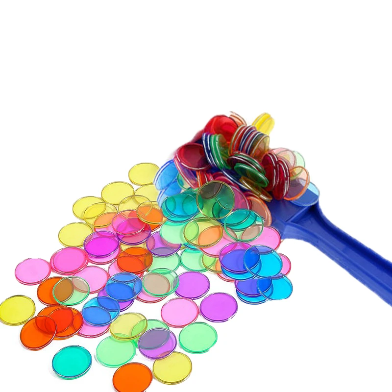 NEW 100Pcs Magnetic Montessori Colorful Chips Physics Science Stick ...