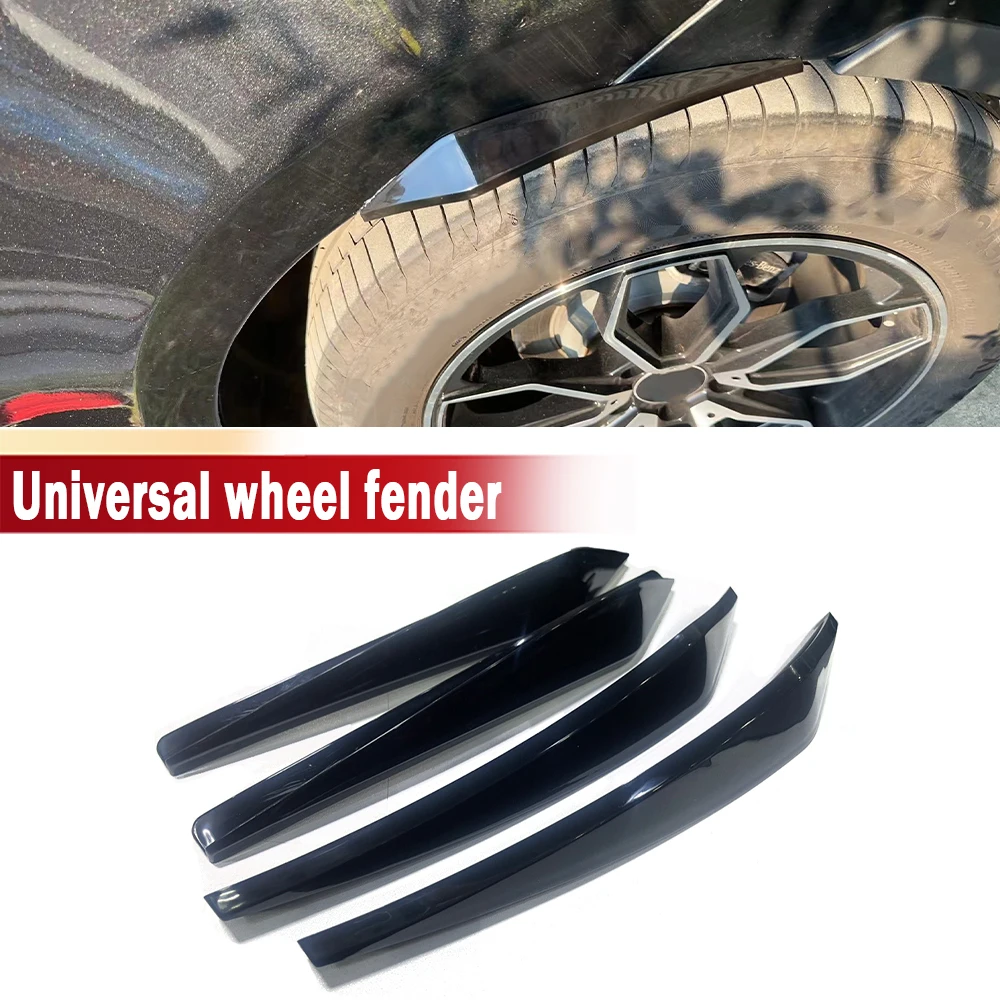 4pcs Glossy Black Car Wheel Fender Flares Universal Mud Flap Splash ...