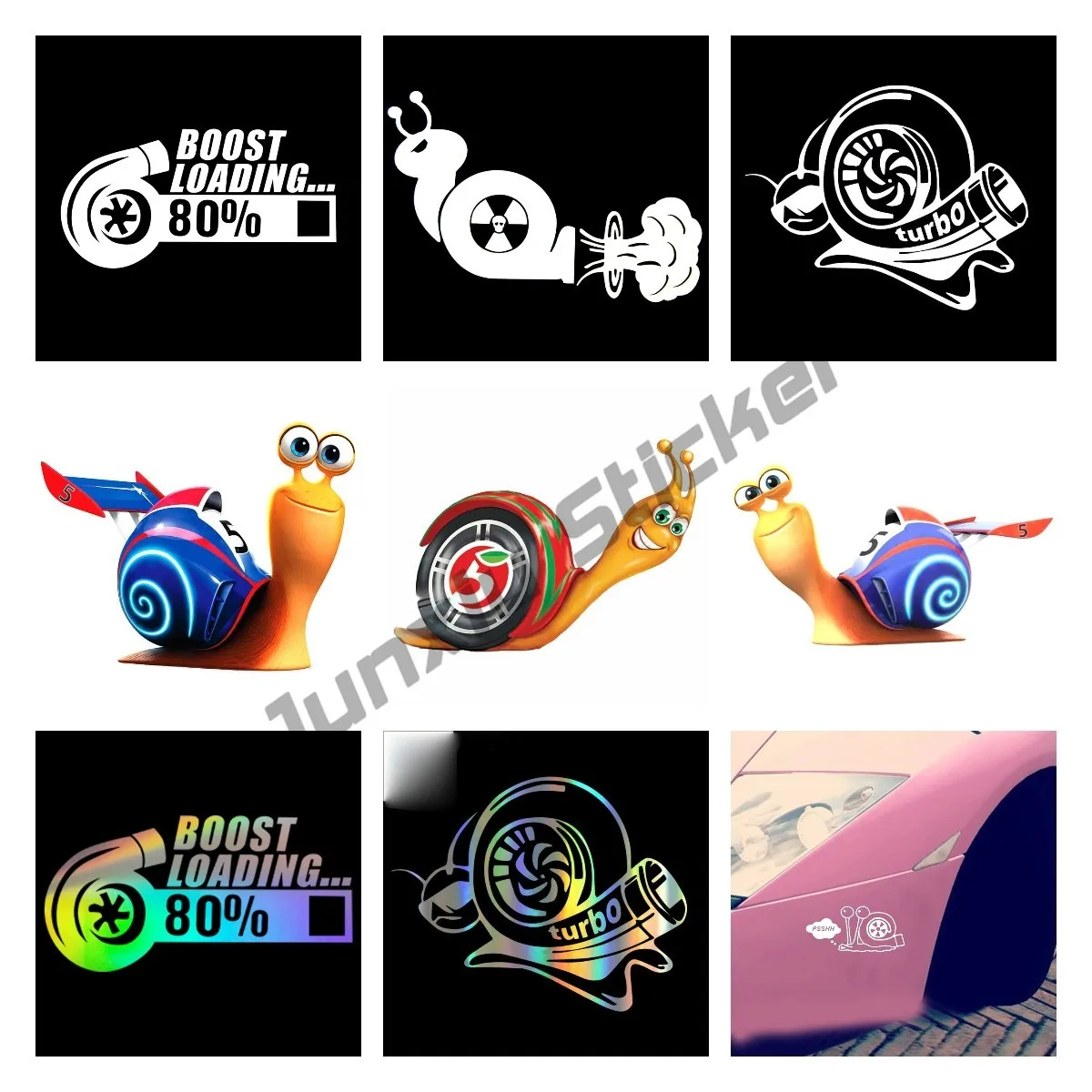 Donuts Turbo Slap Sticker Car Truck Vinyl Funny Psshh Boosted Turbo ...