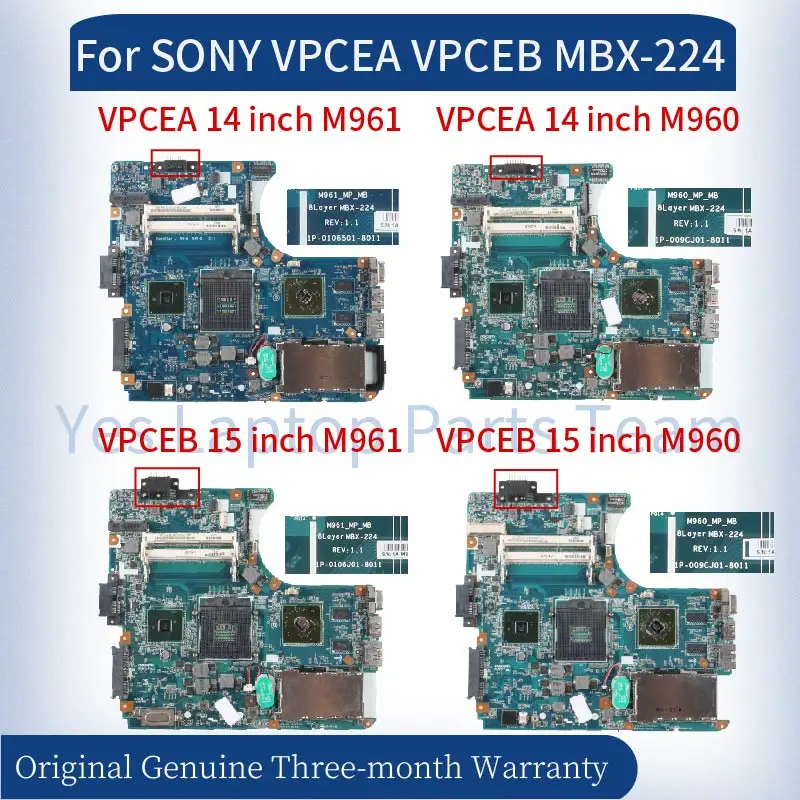 For SONY VPCEA VPCEB MBX-224 Laptop Mainboard A1771577A A1780048A ...