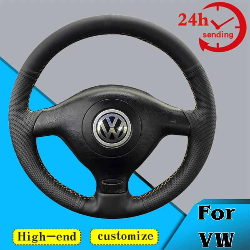 Custom Genuine Leather Car Steering Wheel Braid Cover Fit For ...