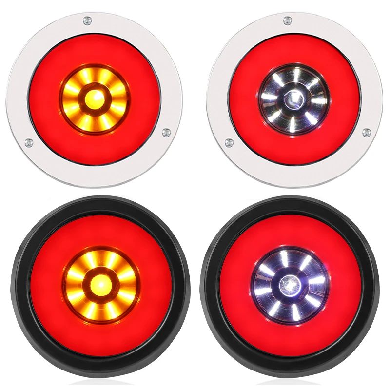 4-inch-Round-LED-Tail-Brake-Light-Red-Yellow-Turn-Signal-Lamp-Trailer ...