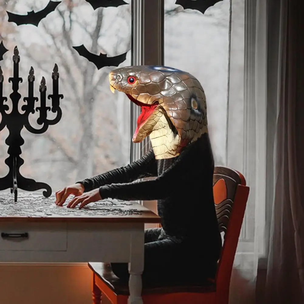 Snake-themed-Costume-Accessory-Realistic-Snake-Head-Masque-Realistic ...