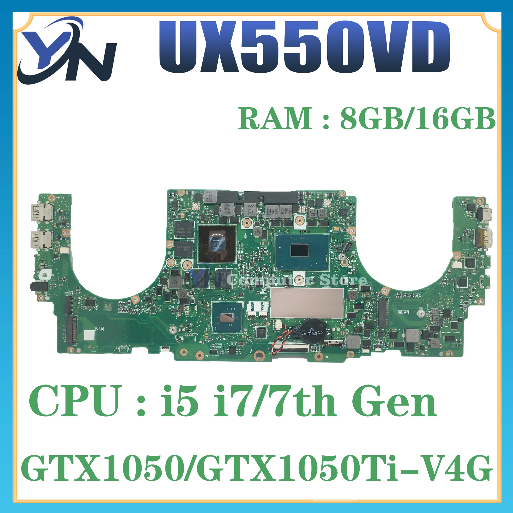 Mainboard-For-ASUS-ZenBook-Pro-UX550V-UX550VD-UX550VE-Laptop ...