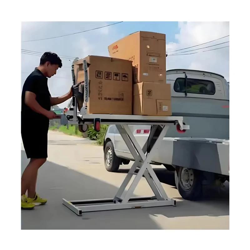 Portable electric self-loading trolleys and trolleys Hydraulic flatbed ...