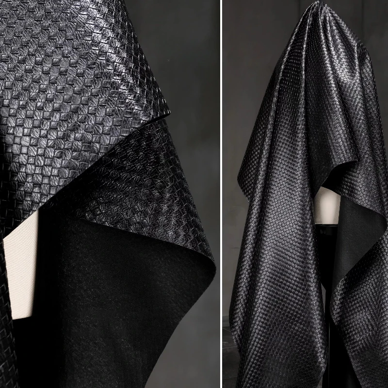50cm X 140cm Braided Rhombus Muscle Embossed Leather Fabric DIY Bag ...