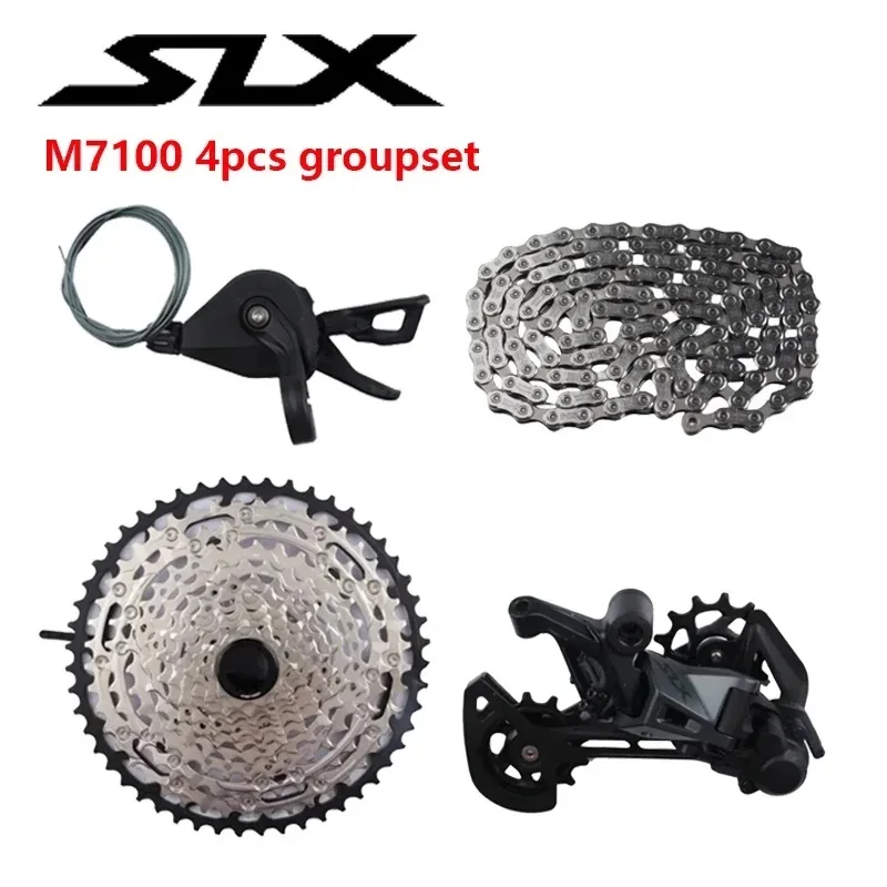 Shimano-SLX-M7100-4PCS-Groupset-Shifter-Lever-Rear-Derailleur-Chain ...