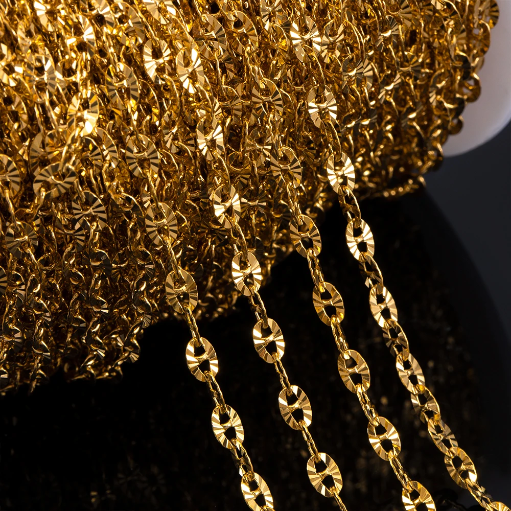 1Meters Sun Embossed Radial Line Chain Stainless Steel 8 Shape Thin ...