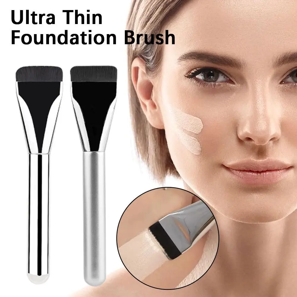 Straight-Foundation-Make-up-Brush-Flat-Head-Light-Concealer-Aluminum ...