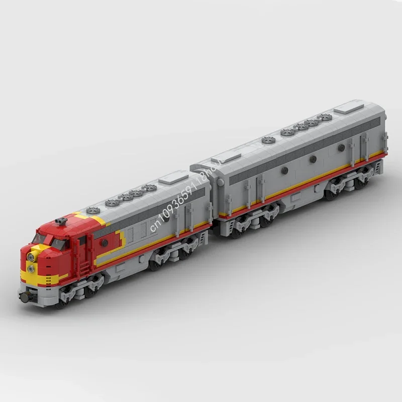1181pcs MOC Santa Fe EMD F7 Nan Model Building Blocks Assemble Kids ...