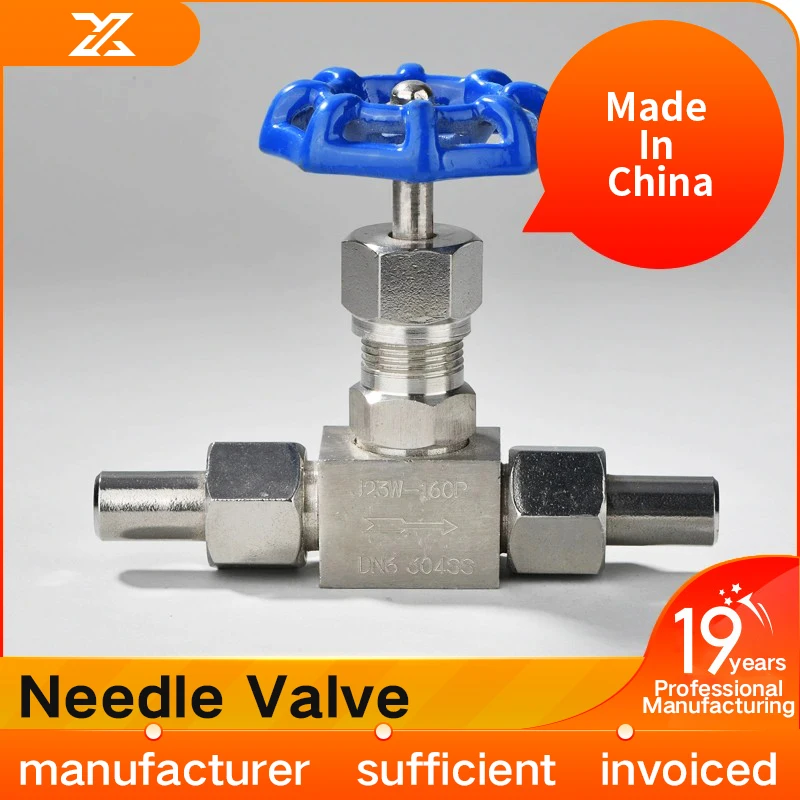 304 stainless steel high-pressure welding needle valve stop valve internal thread J21W/J23W-160P ...