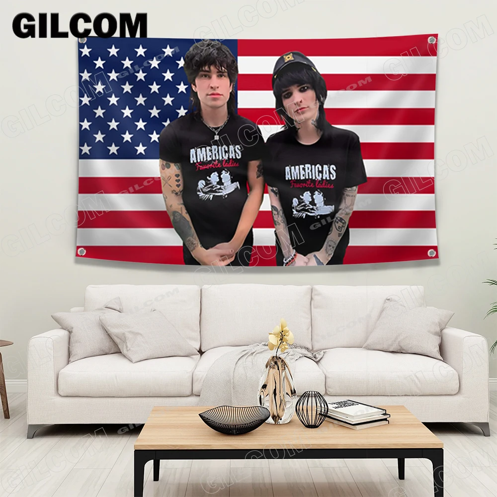 Jake-and-Johnnie-Flag-Poster-The-TINAS-Polyester-Printed-with-Brass ...