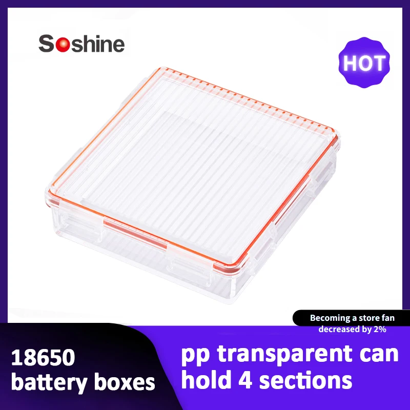 18650 Battery Case Holder Storage Box Hard - Hard Plastic Case Holder ...