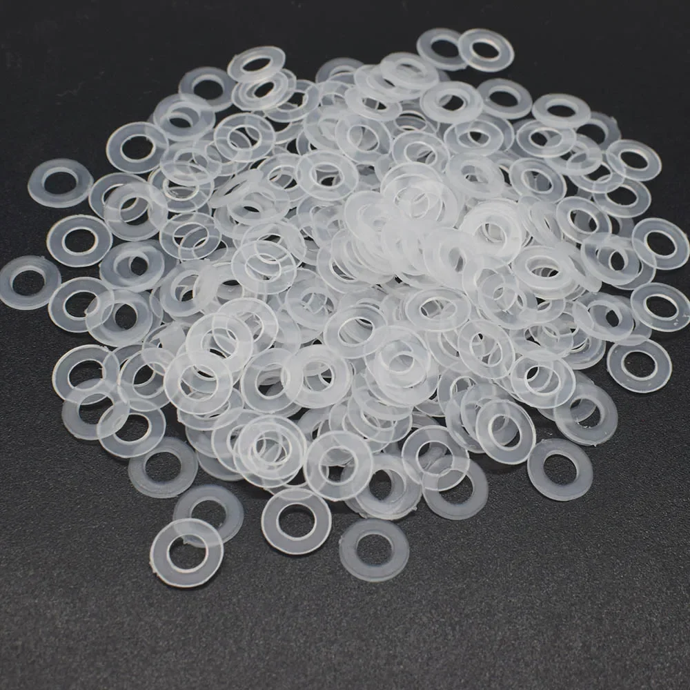 Plastic Eyelets Washers Nylon Transparent Insulating Plain Gasket Ring ...