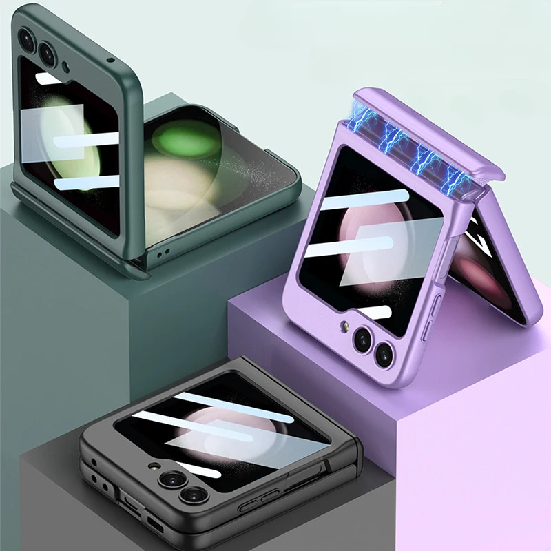Slim-Case-For-Samsung-Galaxy-Z-Flip-5-Magnetic-Hinge-Protective-Hard ...