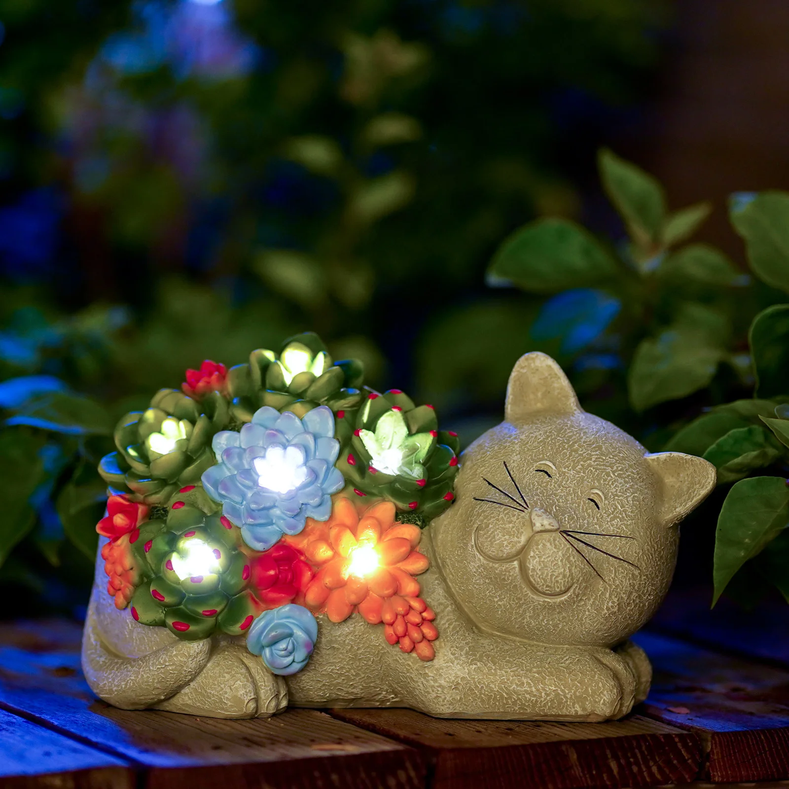 Goodeco-Solar-Cat-Statues-with-Solar-LED-Lights-Outdoor-Lawn-Decor ...