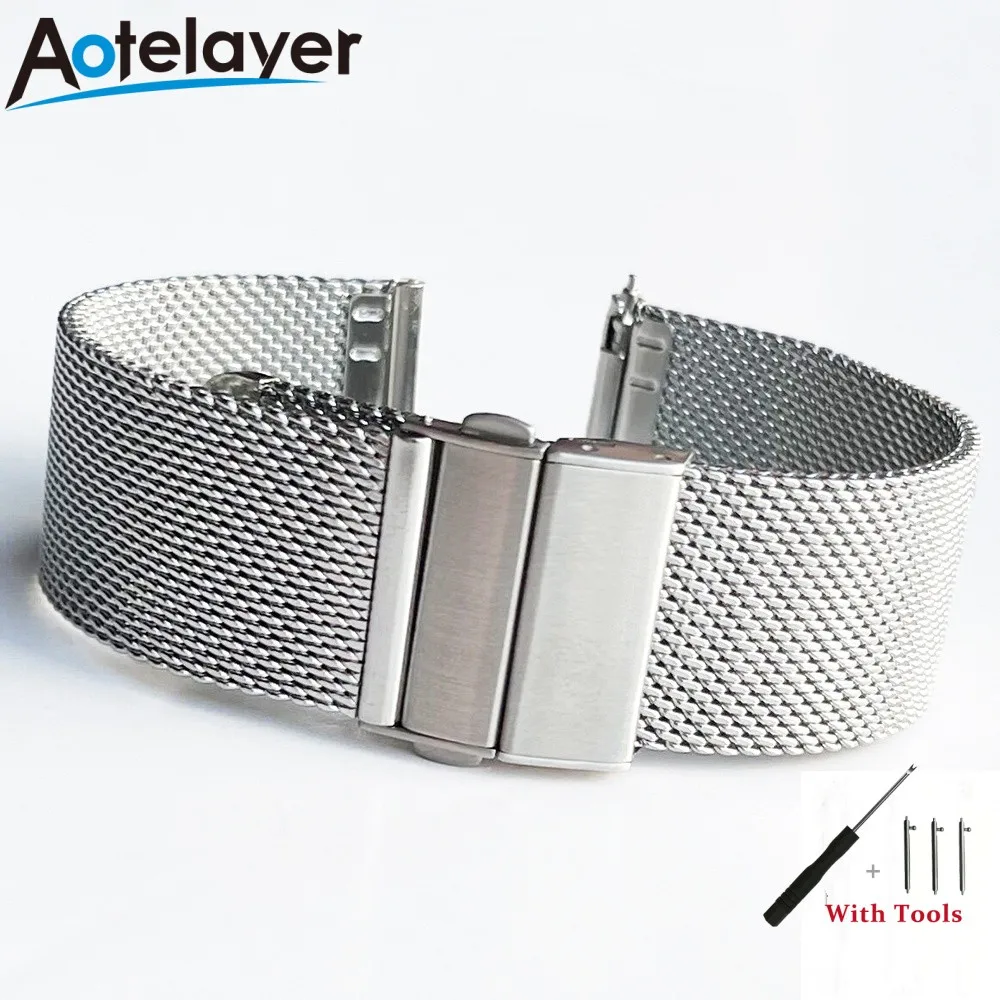 16mm-18mm-20mm-22mm-Quick-Release-Mesh-Milanese-Loop-Watch-Band ...