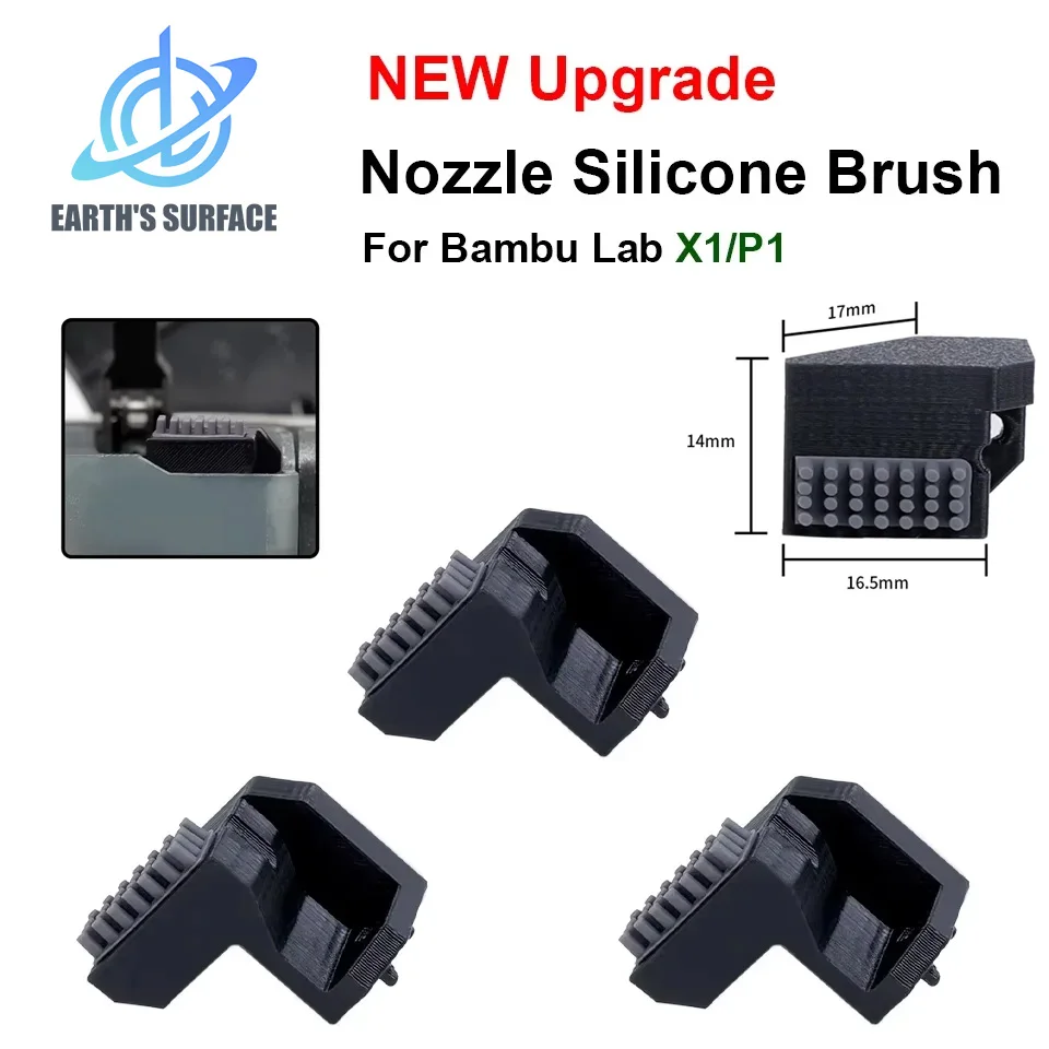 High Quality For Bambu Lab P1P P1S X1 X1C Nozzles Wiper Silicone Brush ...