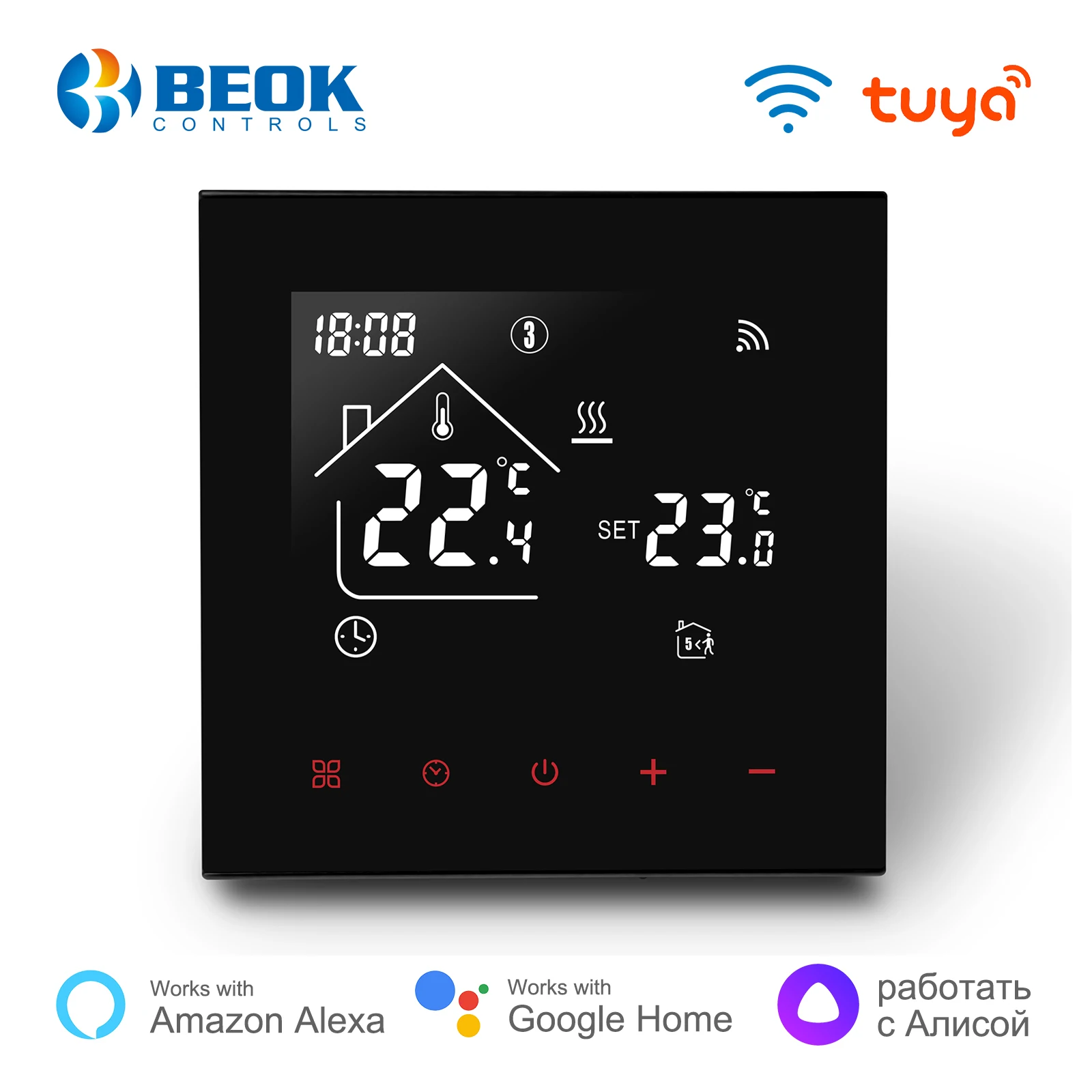Beok WIFI Tuya Smart Home Thermostat Temperature Controller Gas Boiler Warm Floor Electric ...